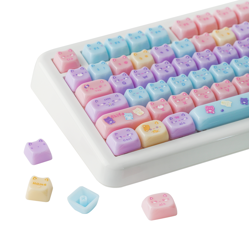 KiiBOOM Meow Pudding PC Keycap Set – MechLands
